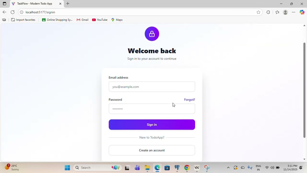 🔥 Full-Stack  Todo App  React (TypeScript) + Node.js (TypeScript) | JWT Authentication MongoDB Atlas
