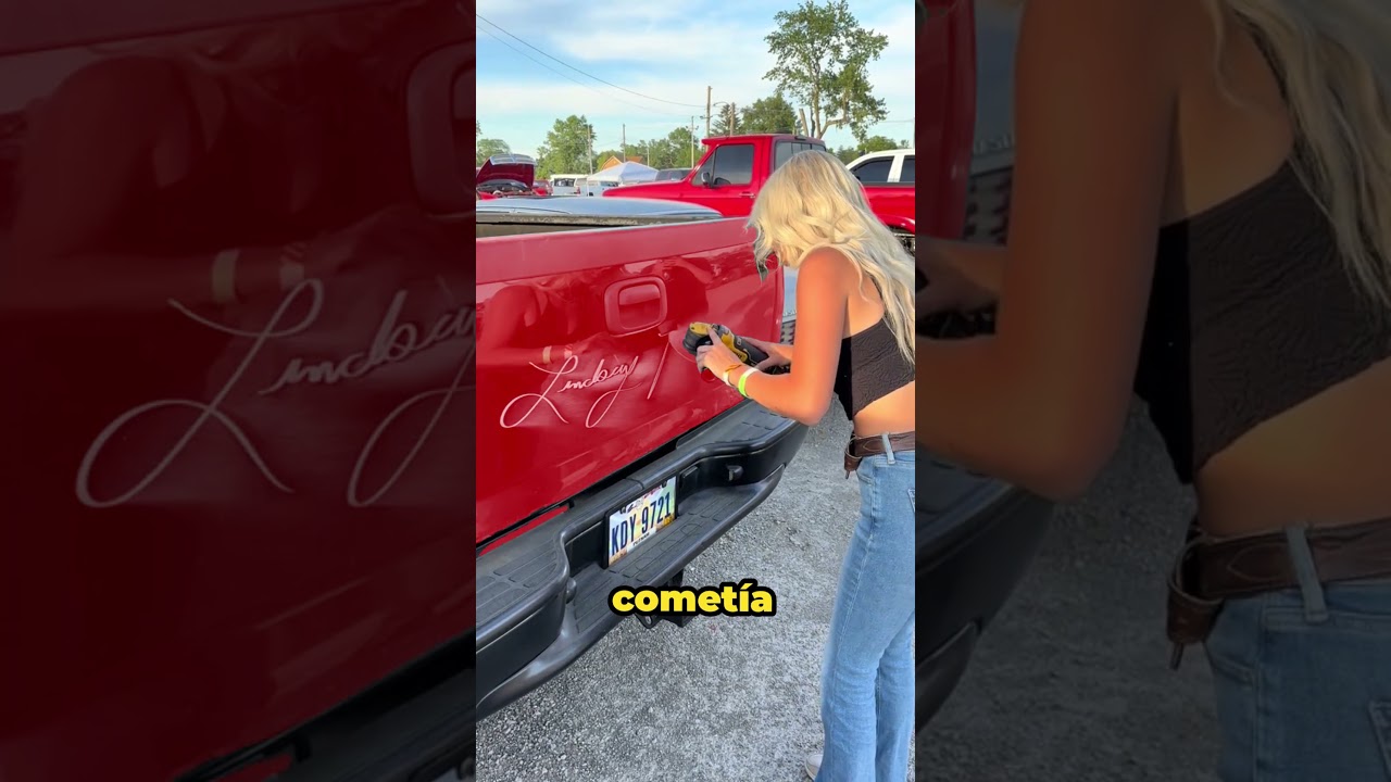 HE SIGNED A CAR WITH A SAW BLADE!!