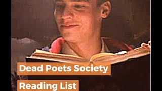 Dead Poets Society Reading List