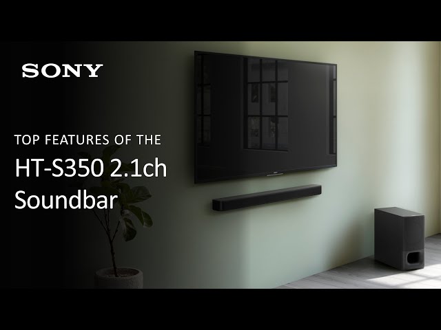 Sony HT-S350 Soundbar, Wireless Bluetooth Subwoofer 320W | Stereo ...