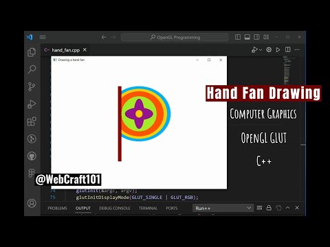 Draw Fan in OpenGL GLUT with source code | Computer Graphics Project using OpenGL C++