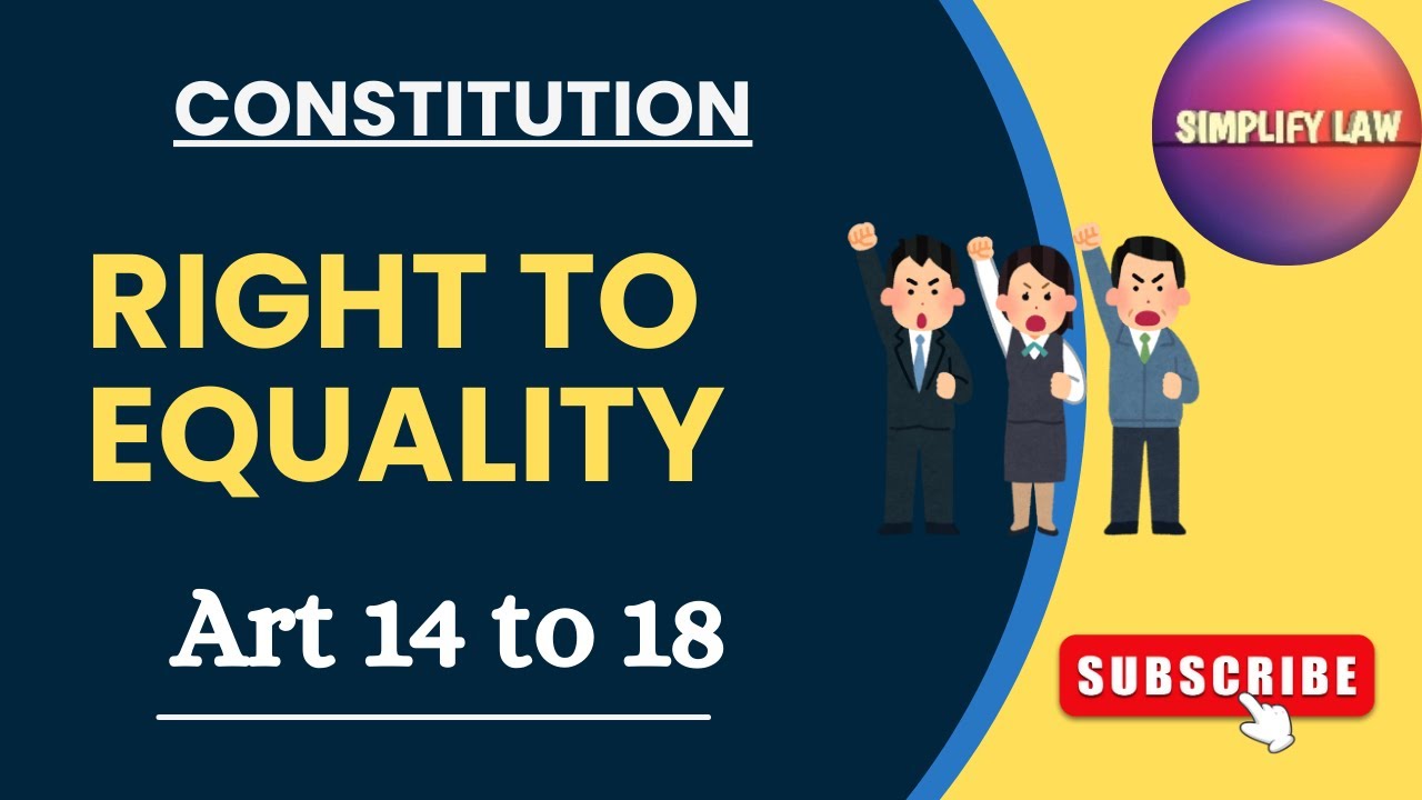 Right To Equality | Article 14-18 | Provision with explanation |