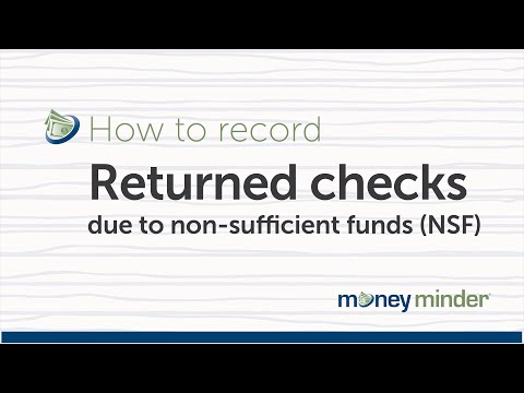 How to record Returned checks due to non-sufficient funds (NSF) | MoneyMinder