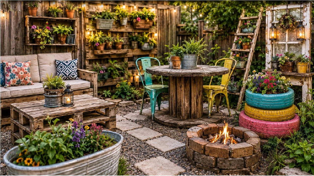 100 Backyard Ideas: Creative Methods to Give Second Life for Old Things!