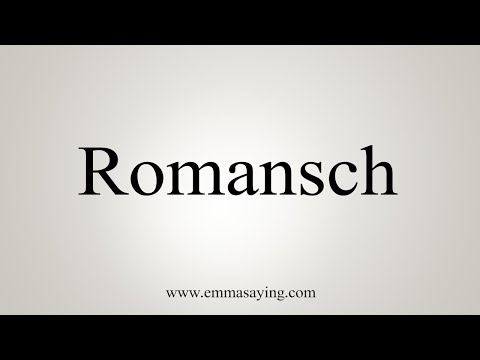 How To Say Romansch