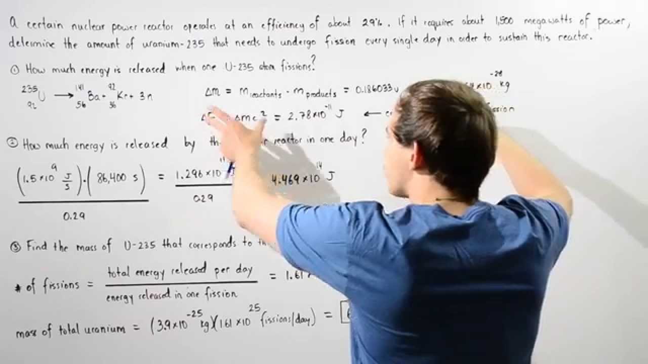 Mass of Uranium Needed in Nuclear Reactor