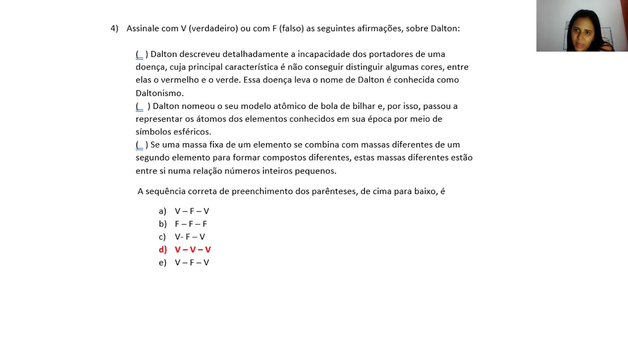 Correção do teste de química -1º ano