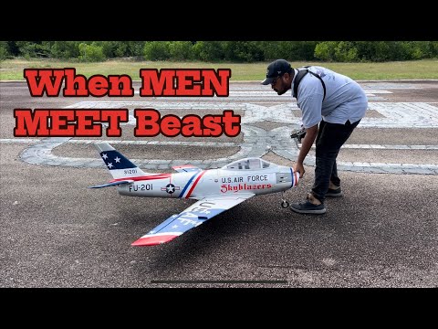 Flying a iconic plane, the father of all jets! HSD F-86 Saber powered by Kingtech Turbine 8KG
