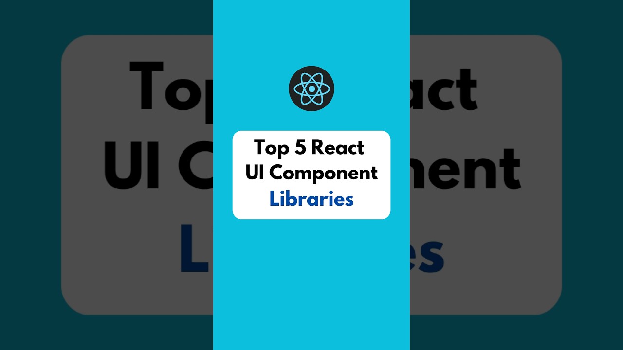 Top 5 React UI Component Libraries. #reactjs
