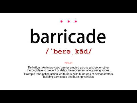 How to pronounce barricade - Vocab Today