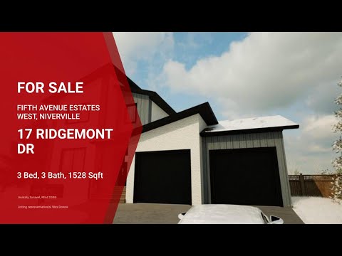 House For Sale at 17 Ridgemont Dr, Fifth Avenue Estates West, Niverville