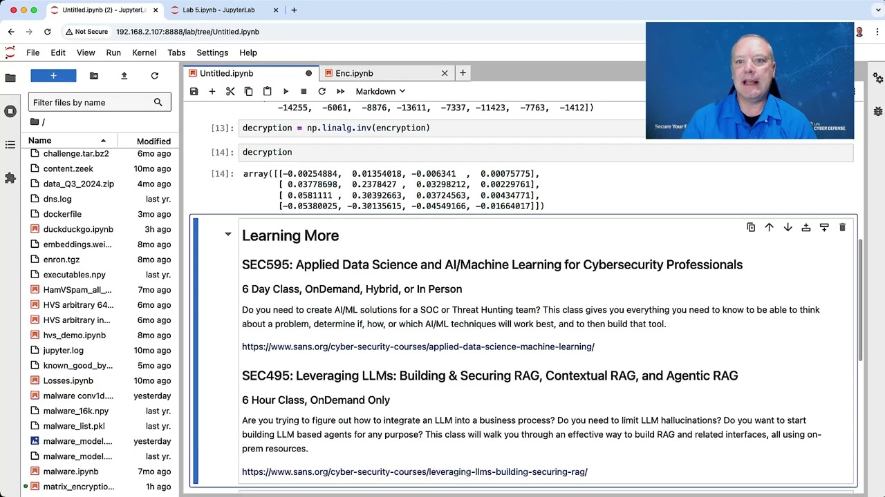 Encrypting Data with Linear Algebra, LLMs as a Compression Technology, and LLM Agents for Agentic AI