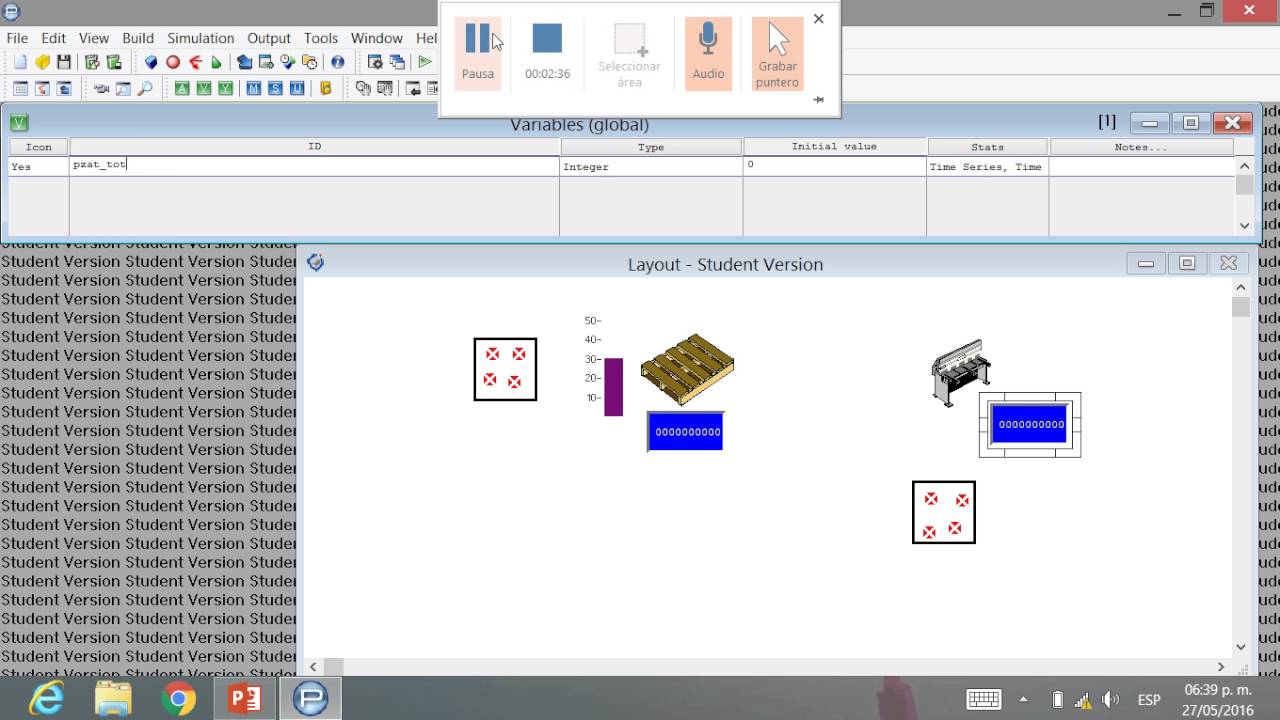 Promodel ejercicio 5.2 de simulación