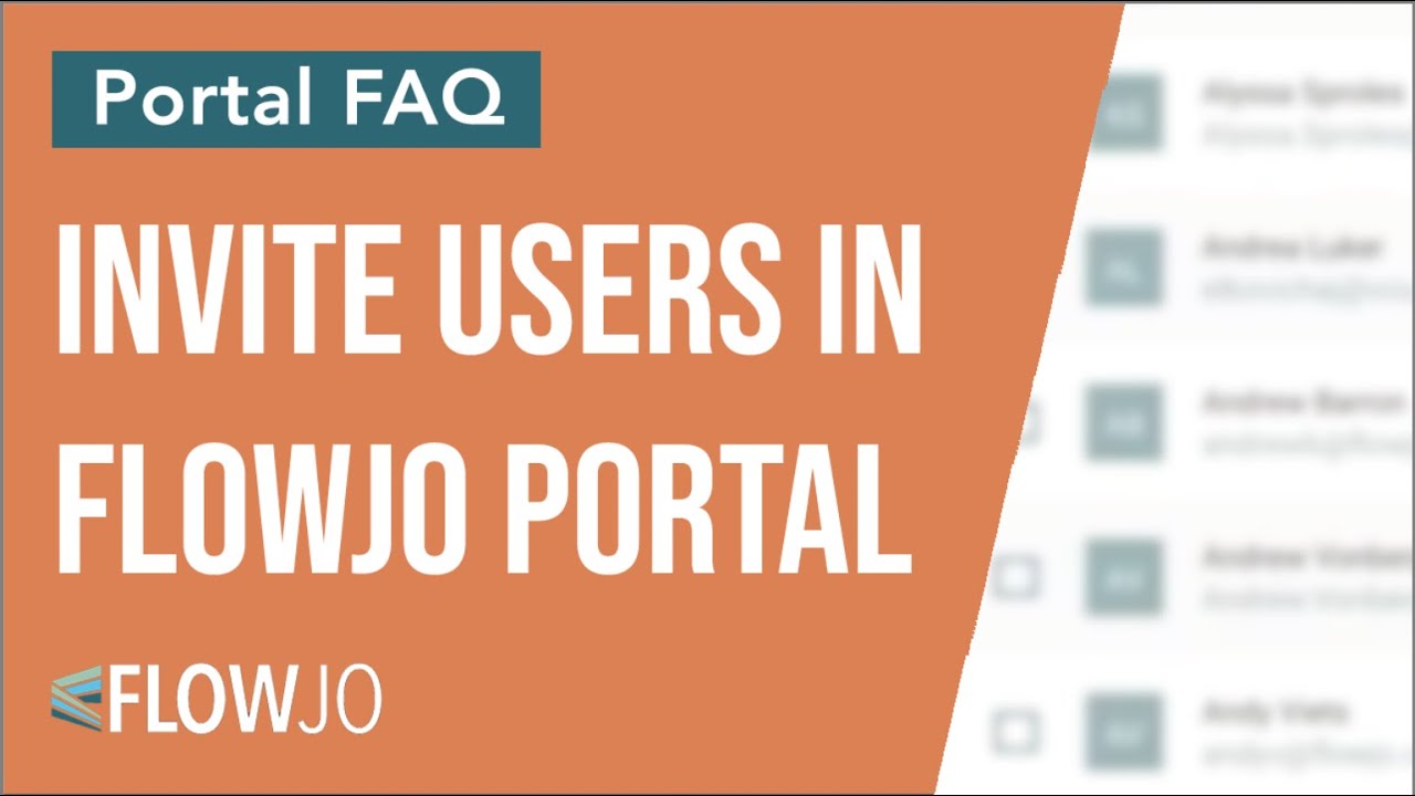 How to Invite Users FlowJo Portal