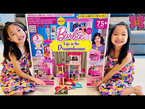 Barbie Dreamhouse 2021 Unboxing & Assembly | KK Sisters