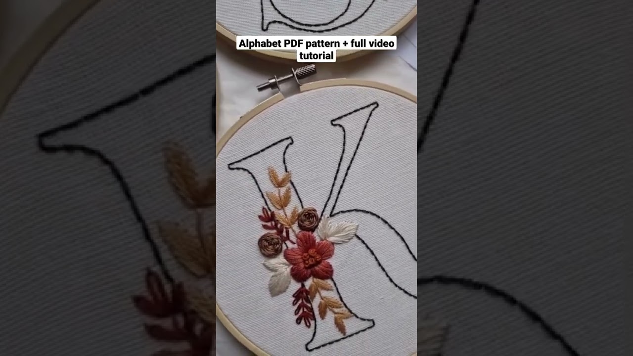 Alphabet PDF pattern + full video tutorial