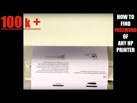 How To Find Password Of Any HP Printer !!