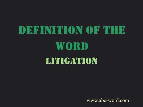 Definition of the word "Litigation"