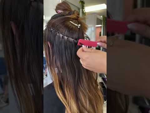 Watch how I do a hair extensions weft move up every six weeks