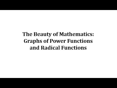 The Beauty of Mathematics: Graphs of Power and Radical Functions | Math ...