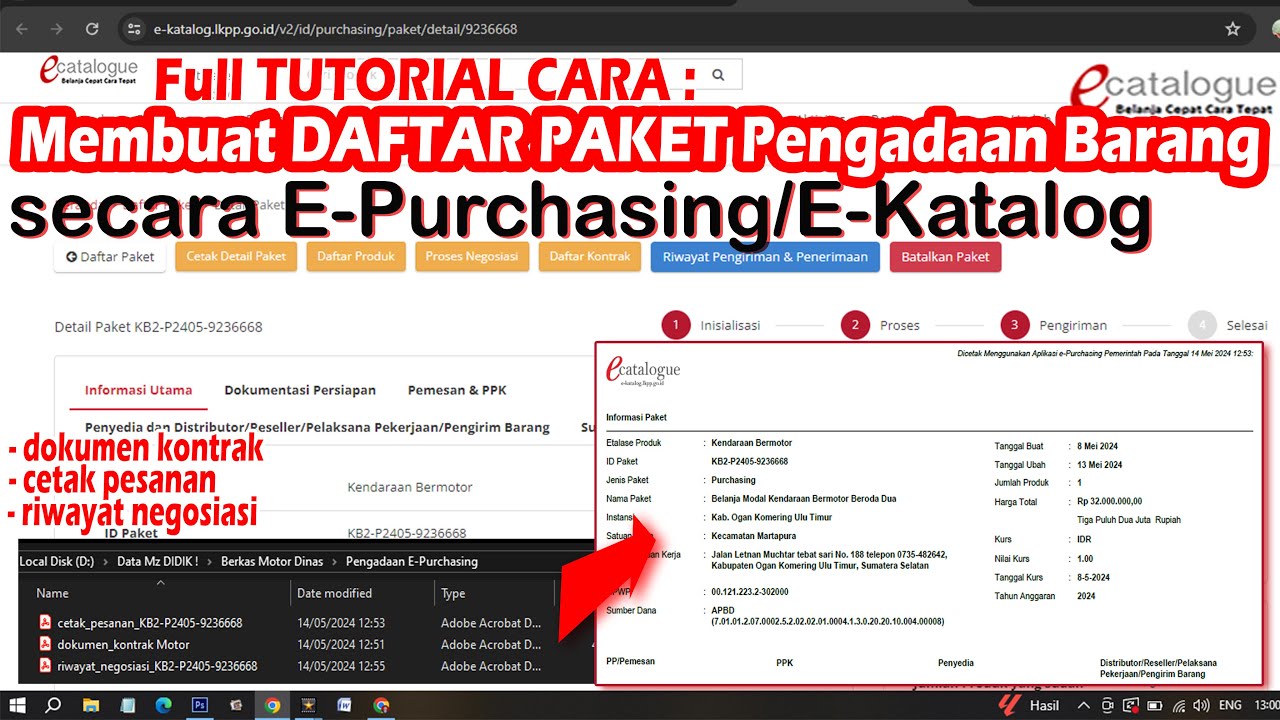 Tutorial Cara Membuat Paket Pengadaan Barang Secara E Purchasing atau E Katalog