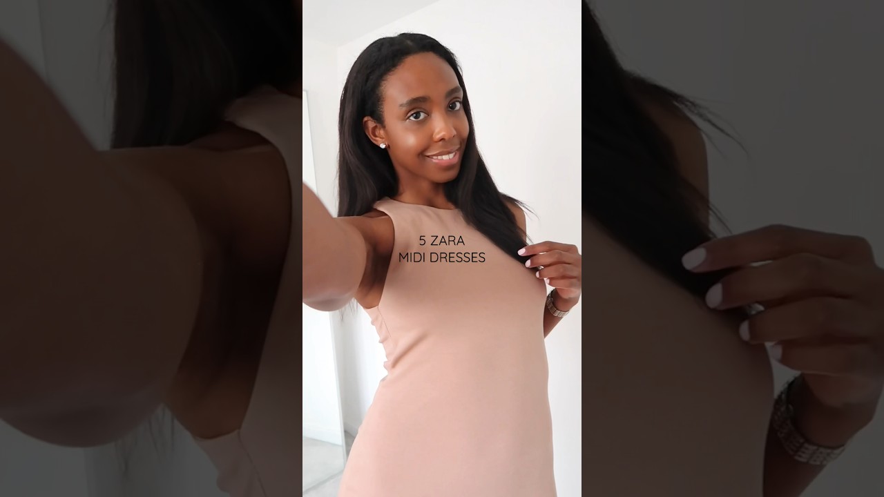 It’s midi season!!!!! 5 Zara Midi Dresses for Spring 💚✨ #Zara #ZaraHaul #Shorts