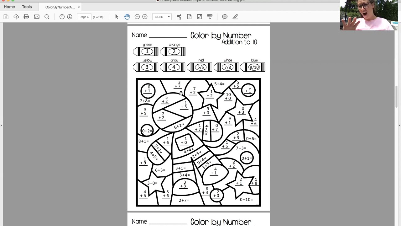 Color by Number SPACE ADDITION!