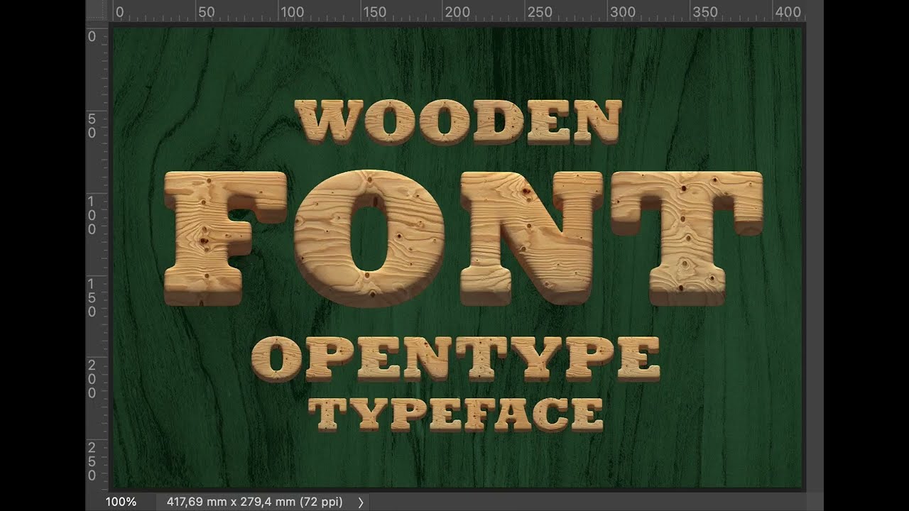 Wooden Font