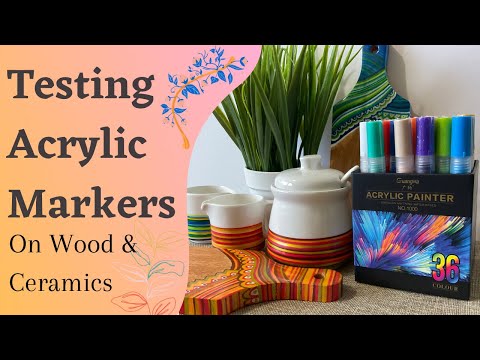 Testing Acrylic Painter Pens on Wood & Ceramic - a Grabie Review