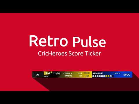 Cricket Live Stream Score Ticker Overlay Templates - CricHeroes