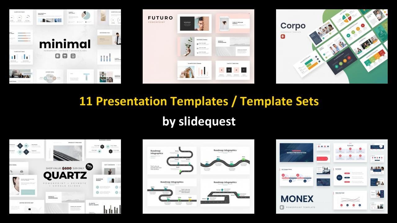 11 Presentation Templates / Template Sets by slidequest