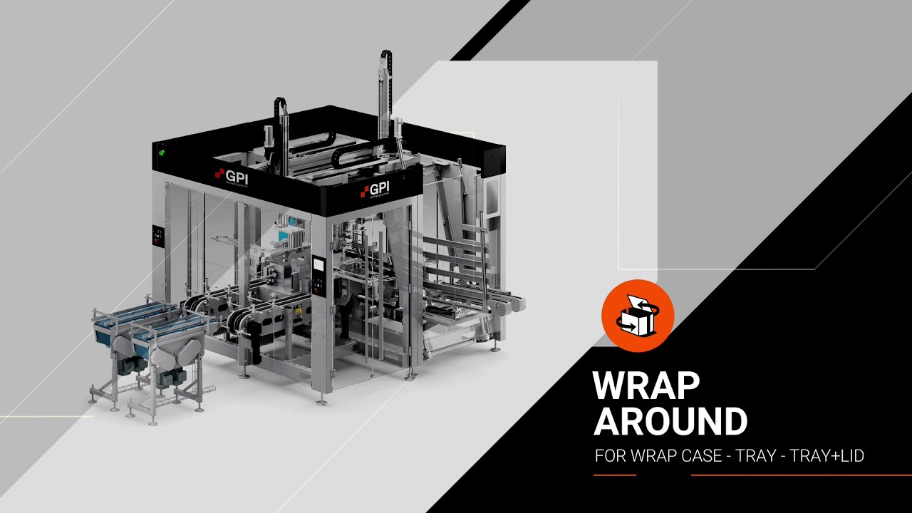 WRAP AROUND CASE PACKER for wrap-around case, tray and tray + lid