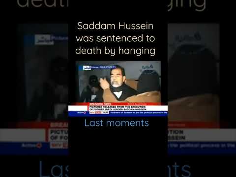 Saddam Hussein was sentenced to death by hanging | last moments
