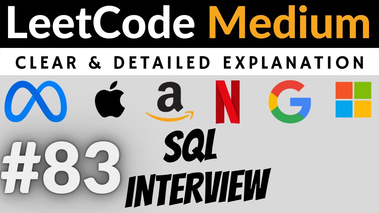 LeetCode Medium 608 Uber & Amazon Interview SQL Question with Detailed Explanation
