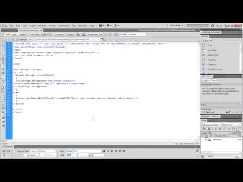 Web Storage in HTML5