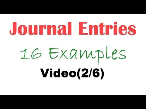 Basic Financial Accounting – Recording Transactions – Journal Entries Examples (2/6) – Video #9