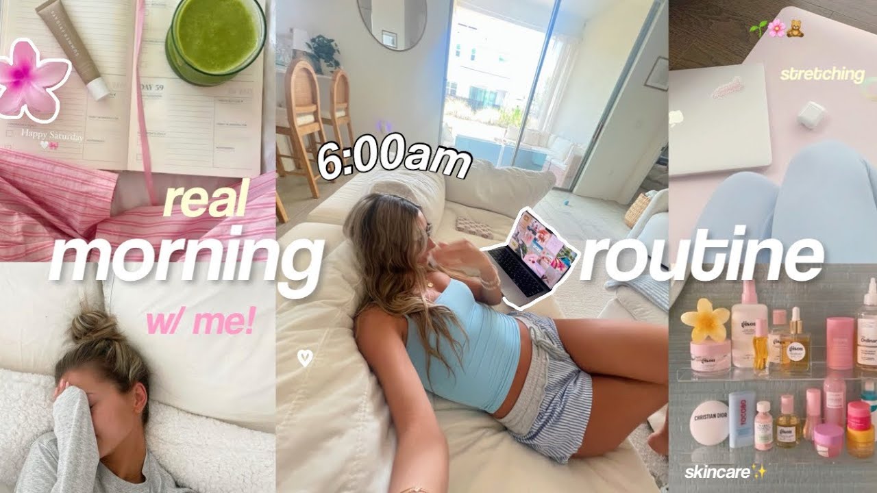 SPEND THE MORNING WITH ME🧘🏼‍♀️6am mindful, productive + healthy habits