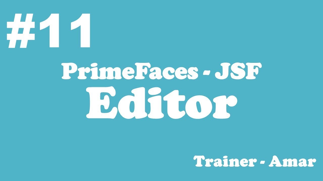 PrimeFaces - JSF Tutorial || Editor in PrimeFaces using Netbeans IDE || Part-11