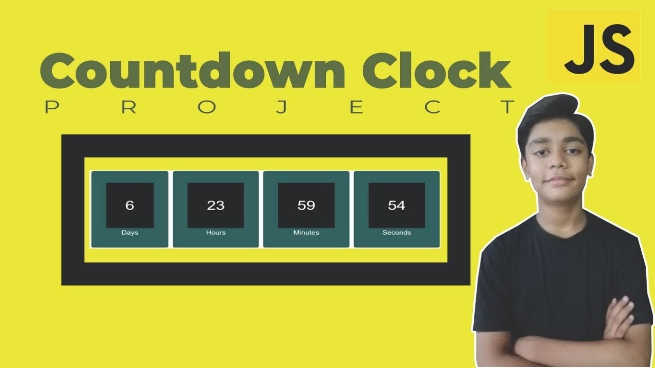 JAVASCRIPT Course Project Based Learning - CountDown Timer Using Javascript Project #40