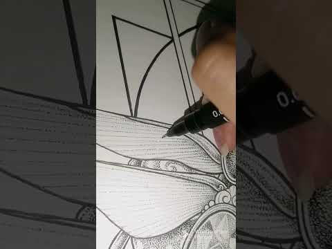 Orchid Mantis - stippling process