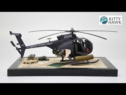 AH-6J 'LITTLE BIRD' Diorama | Kitty Hawk 1/35 scale | Full Build with Base (4K)