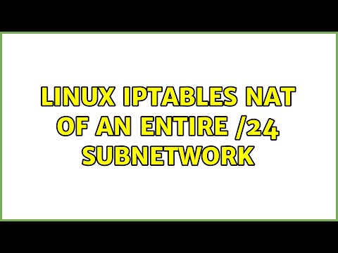 Linux iptables NAT of an entire /24 subnetwork