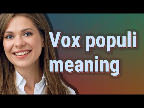 Vox populi | meaning of Vox populi