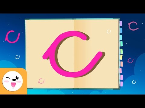 Letter C: cursive script - The alphabet for kids