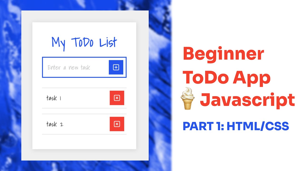 Todo App Vanilla Javascript | Part 1 (HTML + CSS)