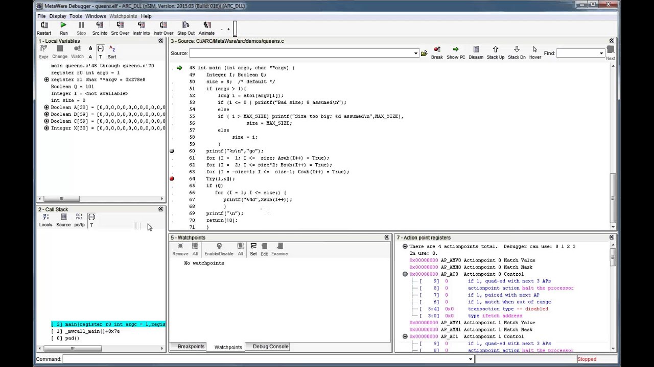Using Breakpoints and Watchpoints | Synopsys