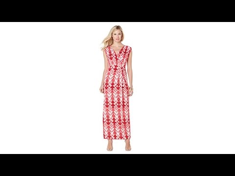 Colleen Lopez "Vibrant Vibes" Printed Surplice Maxi Dress