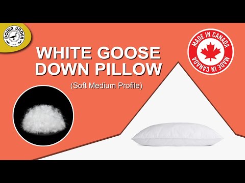 Review 2021 Canadian Made Luxurious White Goose Down Soft Medium Profile Pillow