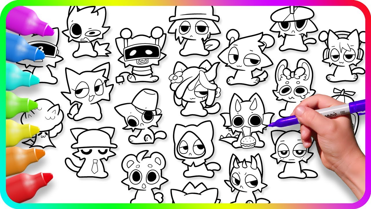 Incredibox SPRUNKI Coloring Pages - Cuties / Satisfying Coloring SPRUNKI characters