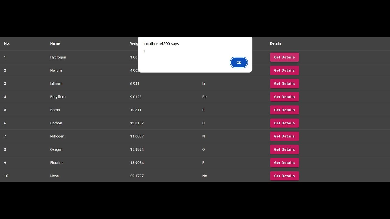 Angular 17 Material Data Table with Custom Button Click Event Functionality Working Demo
